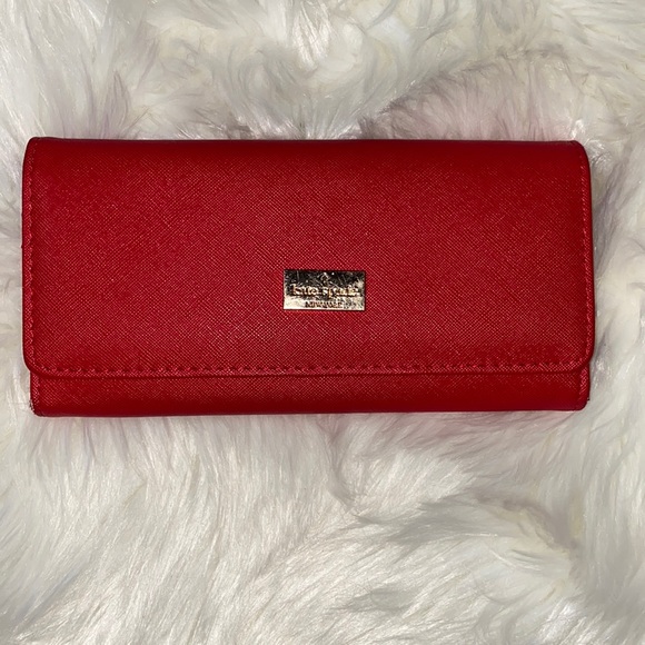 kate spade | Bags | Kate Spade Trifold Red Wallet | Poshmark